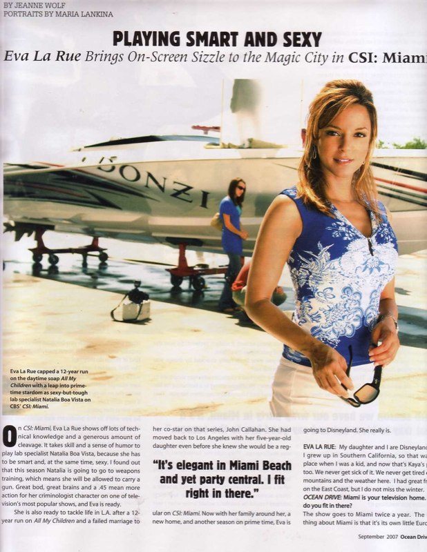 Ocean Drive Magazine | One Planet | Eva LaRue